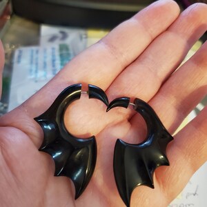 8G Stretcher Earrings Real Gauge Bone Organic Hand Carved | Etsy