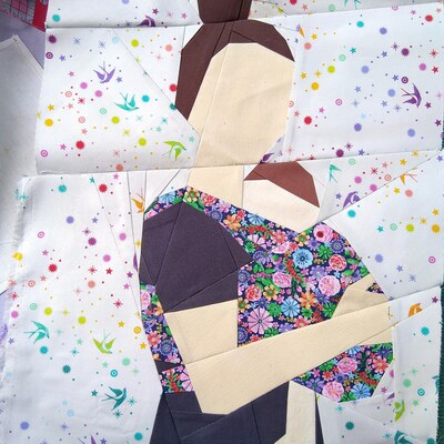 Sleepy Bear Baby Quilt, Sleepy Bear FPP Pattern, PJ Bear, Sleeping Cap ...