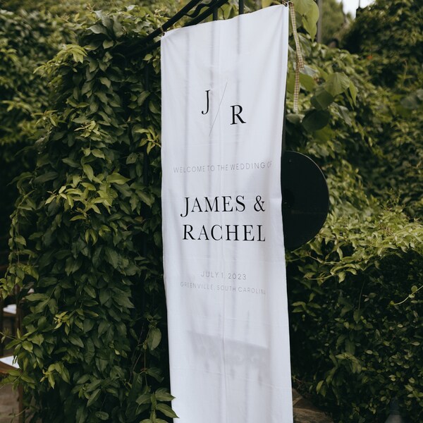 Fabric Linen Welcome Sign Welcome Sign Bridal Shower Sign Wedding ...
