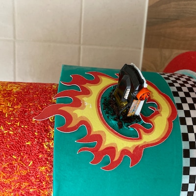 Fire Hoop/ Ring of Fire Hot Wheels Cake Topper With Stick - Etsy UK