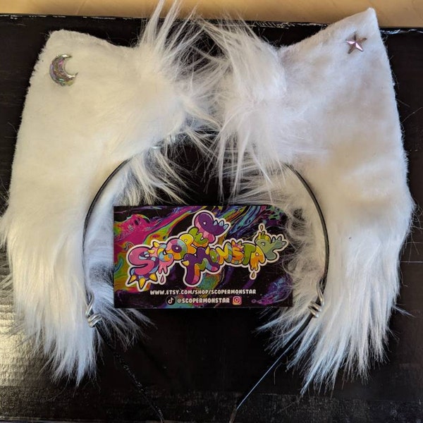 Simple Solid Pastel Tails W/white Tips Therian Tails Furry Tails Animal ...