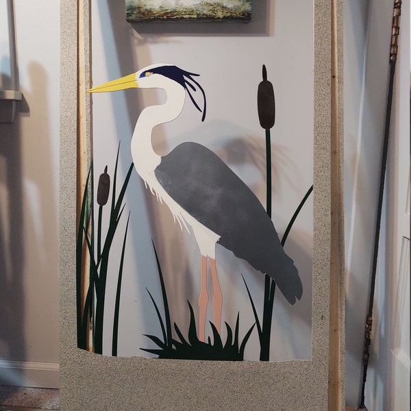 Great Blue Heron Metal Wall Art | Metal Privacy Screens | Large Metal ...