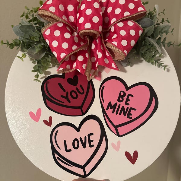 Valentines Front Door Decor | Happy Valentine's Day | Valentines Wreath ...