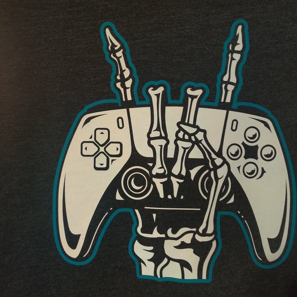 Skeleton Controller SVG Joystick SVG Video Gamer T-shirt Decal Sticker ...