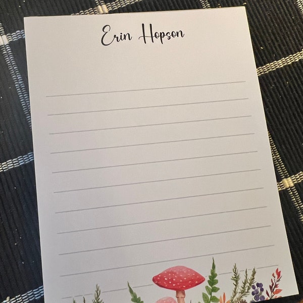 Personalized Modern Calligraphy Script Notepad, Custom A Note From ...