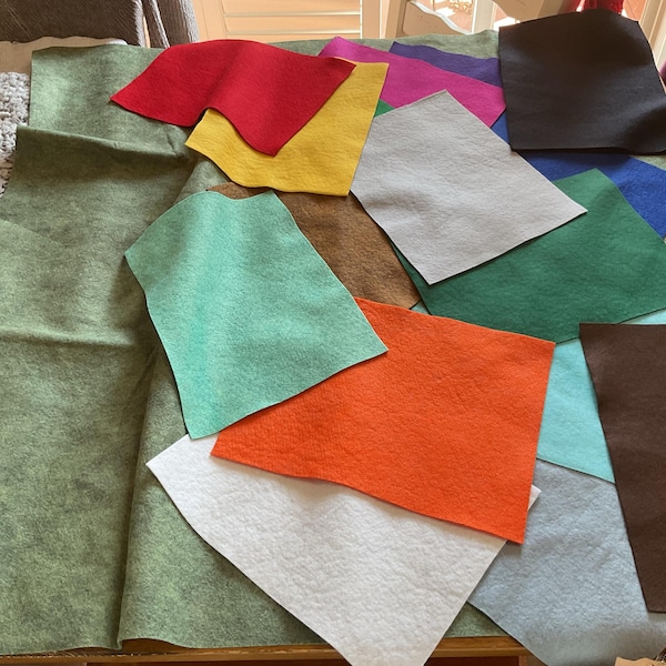 1 Yard Wool Blend Felt – 139 Colors to Choose From! Premium Merino Wool ...