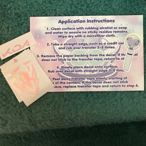 K/DA Lightstick Decal Kit Blades Akali Ahri Evelynn Kai'sa League of ...