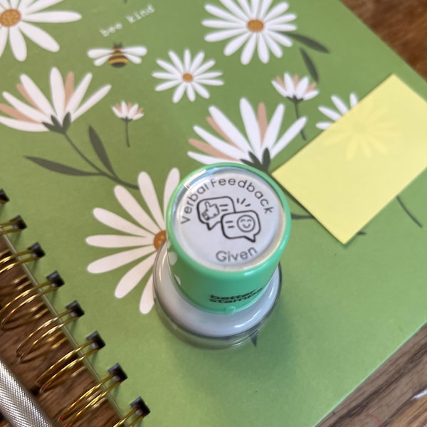 Personalised Teacher Stamps, Verbal Feedback Given Stamp, Verbal ...