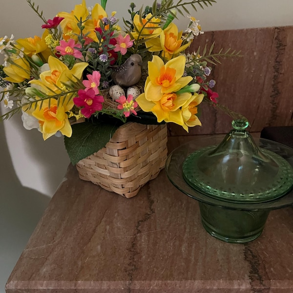 Vibrant Sunflowers Farmhouse Garden Artificial Arrangement in Primitive ...