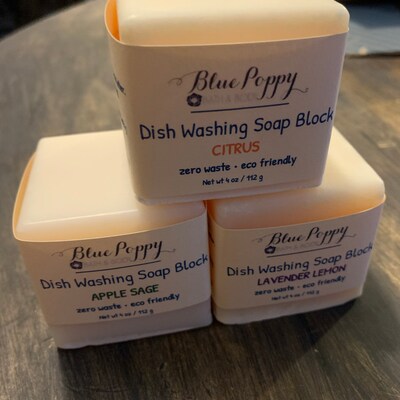 Dish Washing Soap Block, Eco Friendly Zero Waste Product, Kitchen Bar ...