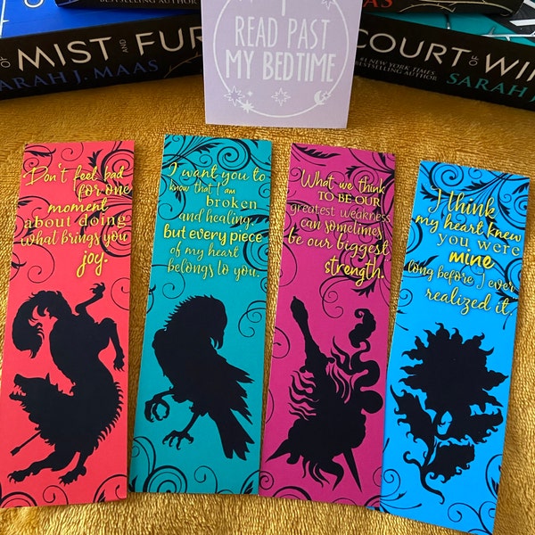 01. Acotar Cover Set of Bookmarks - Acotar, Acomaf, Acowar, Acofas. - Etsy