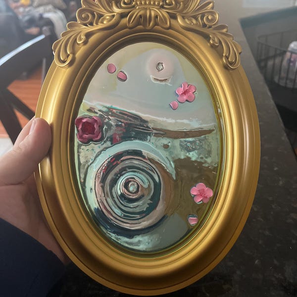 Square Resin Mirrors “framed Water” With Koi Fish - Etsy