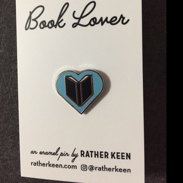 Book Lover Enamel Pin - Gift for Book Lover - Book Jewelry - Book Lapel ...