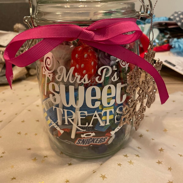 Personalised Sticker/label/decal for Sweet Jar... Add Your Own Name ...