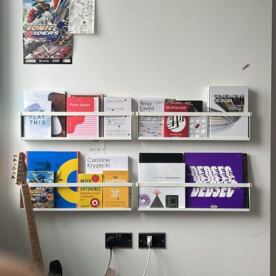 Wall Mounted Big Magazine Rack / Magazine and Book Holder / Gift for ...
