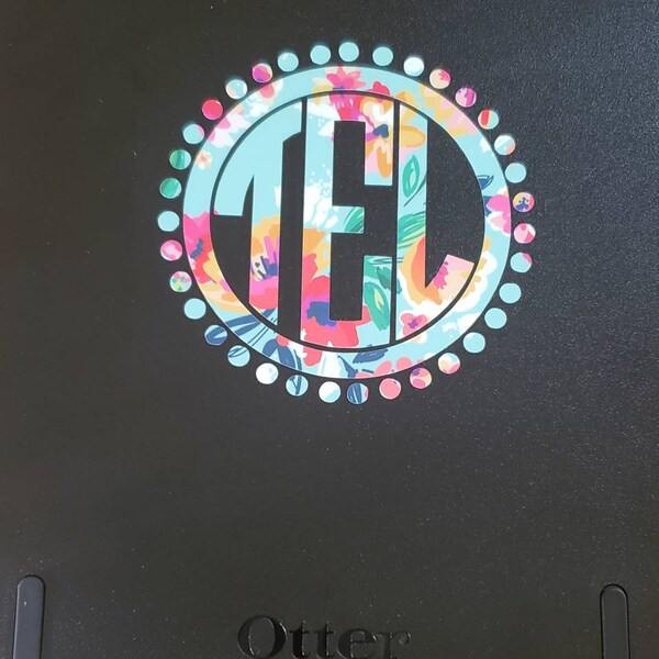 Lilly Monogram Decal - Vinyl Monogram Sticker - Monogram Decal for Car ...