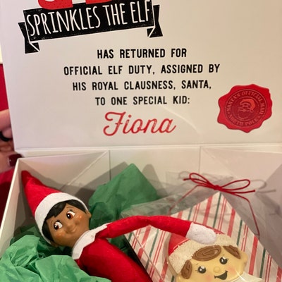 Christmas Elf Box Elf Arrival Kit Christmas Gift Box Personalized Elf ...