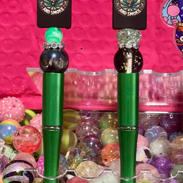 SET OF 2, 3D Pig Silicone Focal Bead, Piggy Silicone Beads, Cute Pen ...