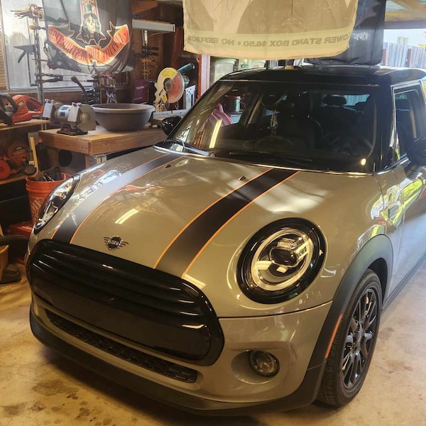 Mini Cooper Bonnet Stripes, Stripes for Hood, Racing Decoration Decals ...
