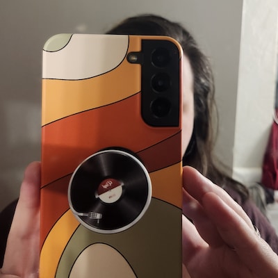 Groovy 70s Wavy Waves Abstract Retro Aesthetic Minimalist Green Orange ...