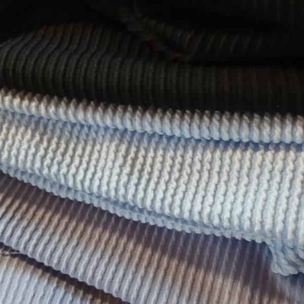 NEW COLORS! Texture Street Rib Wave Knit Spandex Fabric by the Yard ...