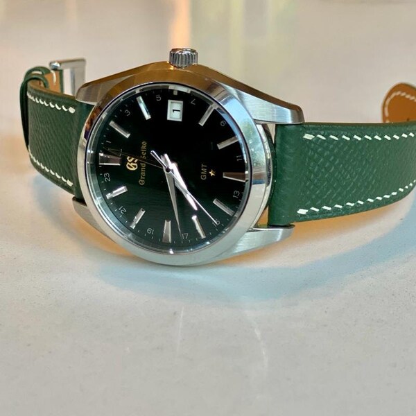 Dark Green Shell Cordovan (rally Strap) - Handmade Leather Watch Strap ...