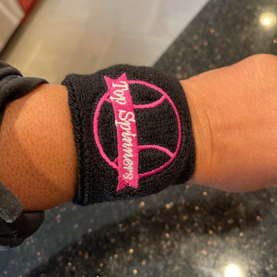 Custom Sweatband Wristband Quality One Personalized Embroidered 3 Inch ...