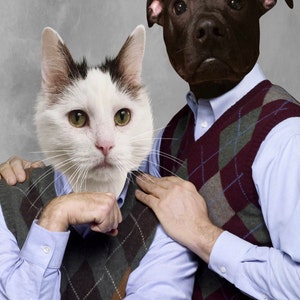 Custom Pet Brothers Portraits, Custom Step Brothers Pet Poster Gifts ...
