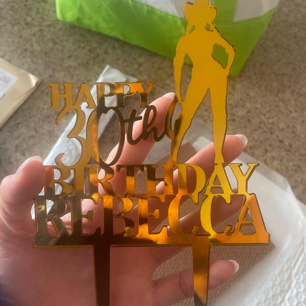Cowboy Cake Topper, Birthday Cake Topper, First Rodeo Birthday Cake ...