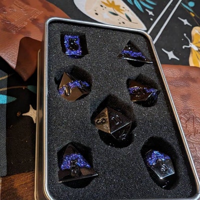 Sages Petrified Flowers Black Orange/yellow Flowers Metal Polyhedral ...