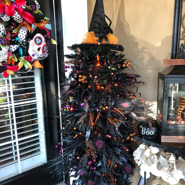 Black Garland, Halloween Garland, Garland for Halloween, Garland for ...