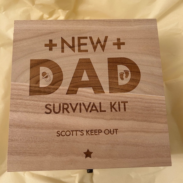 Personalised First Fathers Day Box, First Fathers Day Gift, New Dad ...