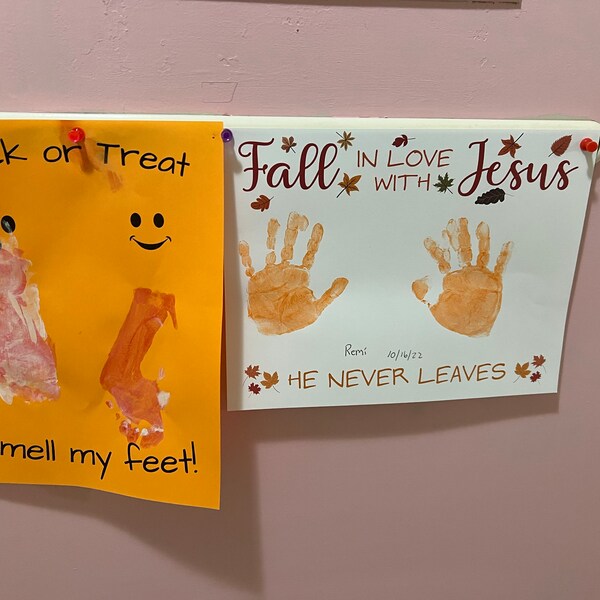 Fall Preschool Craft, Christian Activity, Handprint Keepsake, Toddler ...