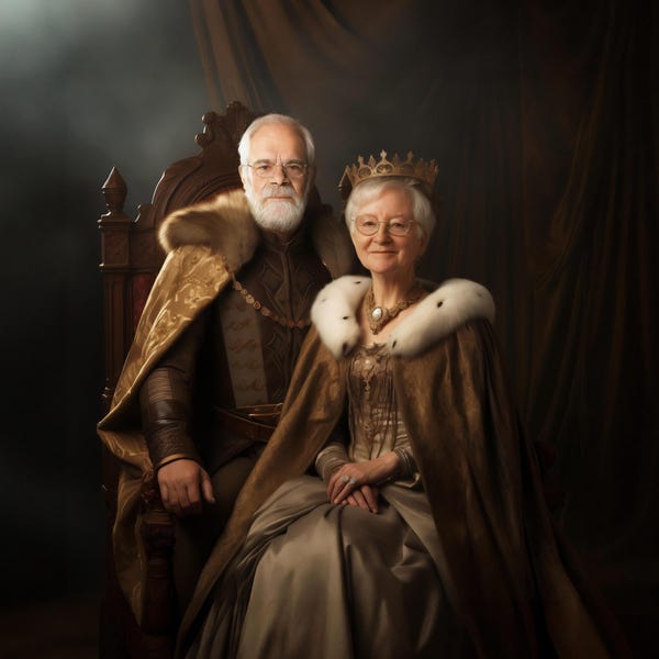 Custom Royal Couple Portrait From Picture, Custom Royal Family Portrait ...