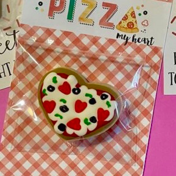 COOKIE CARD You Have a Pizza My Heart Valentine 3.5"x5", Mini Cookies ...