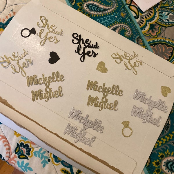 She Said Yes Confetti, Engagement Party Confetti, Bridal Confetti ...