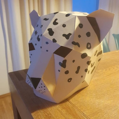 DIY Low Poly Cheetah Mask, Cheetah Mask, DIY Printable Animal Mask ...