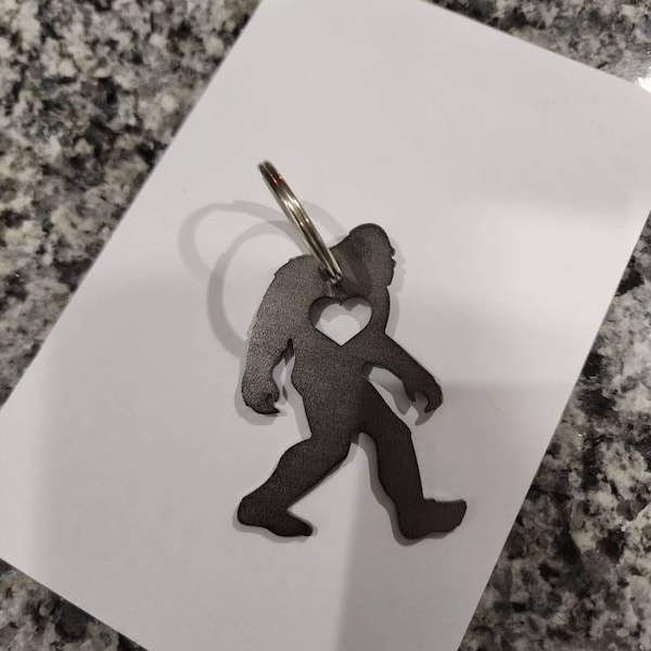 Yeti Bigfoot Sasquatch Rustic Steel Metal Key Chain and Bottle Opener ...