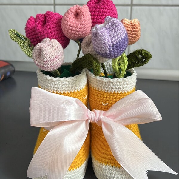 Crochet Rain Boots PDF Pattern, Cute Rain Boots Pattern, Crochet Tulip ...