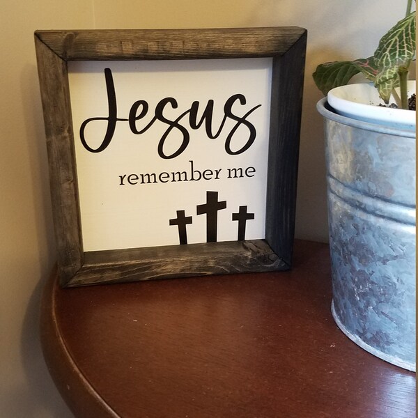 Jesus Remember Me Lenten Decor. Luke 23. Religious Decor. Catholic ...