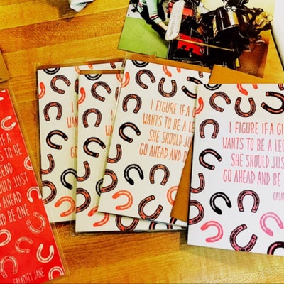 Calamity Jane Quote, Single Letterpress Greeting Card, Inspirational ...