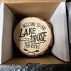 Personalized Lake House Coasters | Lake House Gift | Wood Slice ...