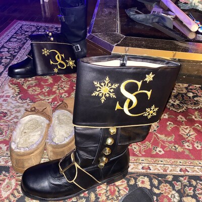 Handmade Santa Claus Boot,nubuck Leather Boots,santa Suit,chrismas ...