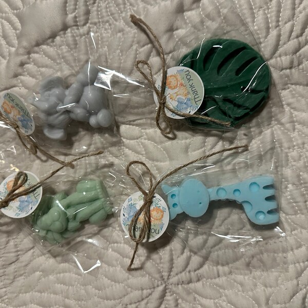 Big Safari Soap Favors - Animal Baby Shower Boy Jungle Decorations ...