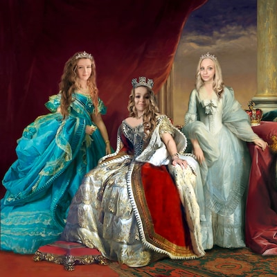 Custom Historical/royal/regal Human Portrait From Photo, Birthday Gift ...