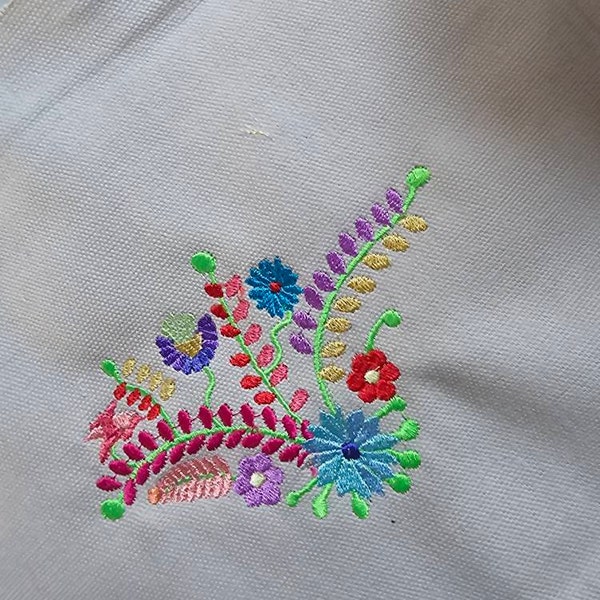 Colorful Mexican Dress Bodice Design - Part 3 of 3- Digital Embroidery ...