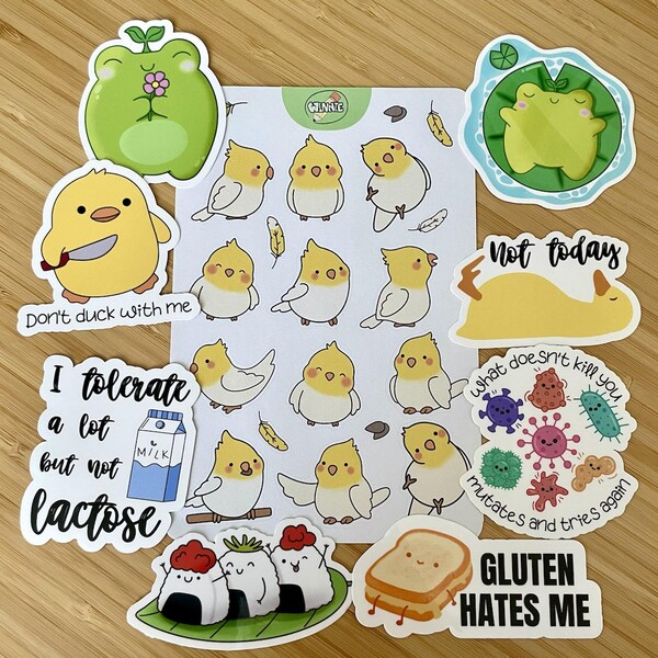 Science Sticker Bacteria Lab Vinyl Ticker Virus Science Funny Stickers ...