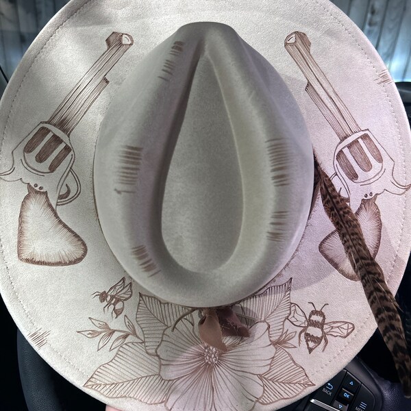 Pistols - Authentic Hand Burned Hat, Wild Child, Guns, Men, Wildflowers ...