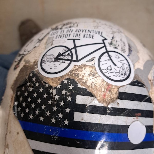 Bicycle Sticker, Cyclist Sticker, Bike Decal, Bike Sticker, Life is an ...