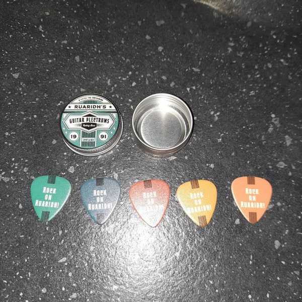 Personalised Colour Guitar Plectrums - Etsy